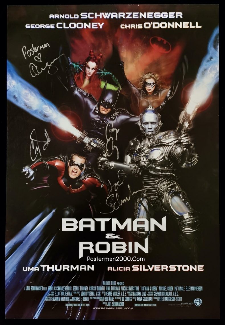 Batman & Robin แบทแมน & โรบิน แบบพิเศษ พร้อมลายเซ็นดารา และผู้กำกับ – Posterman 2000