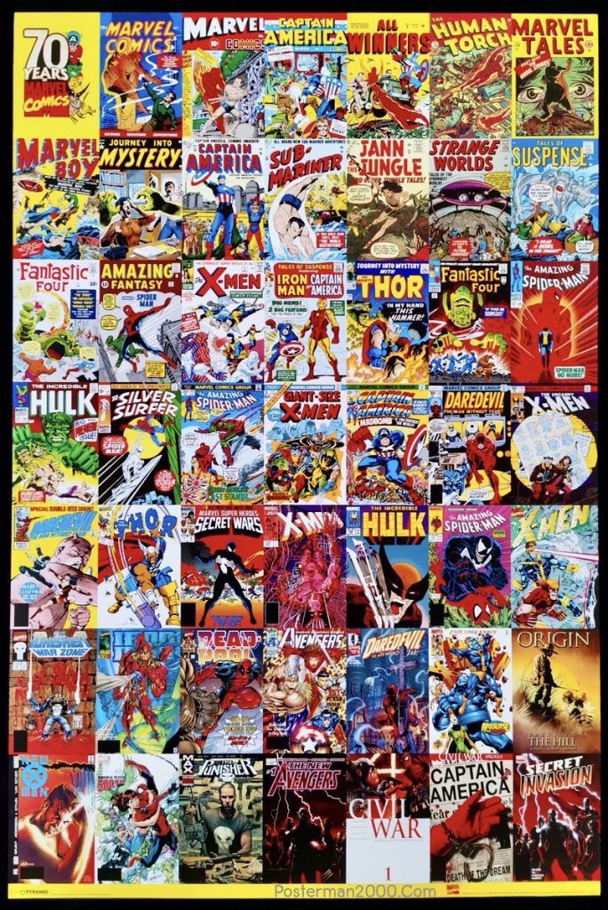 Marvel Comics 70 Years ครบรอบ 70ปี มาร์เวลคอมิกส์ – Posterman 2000