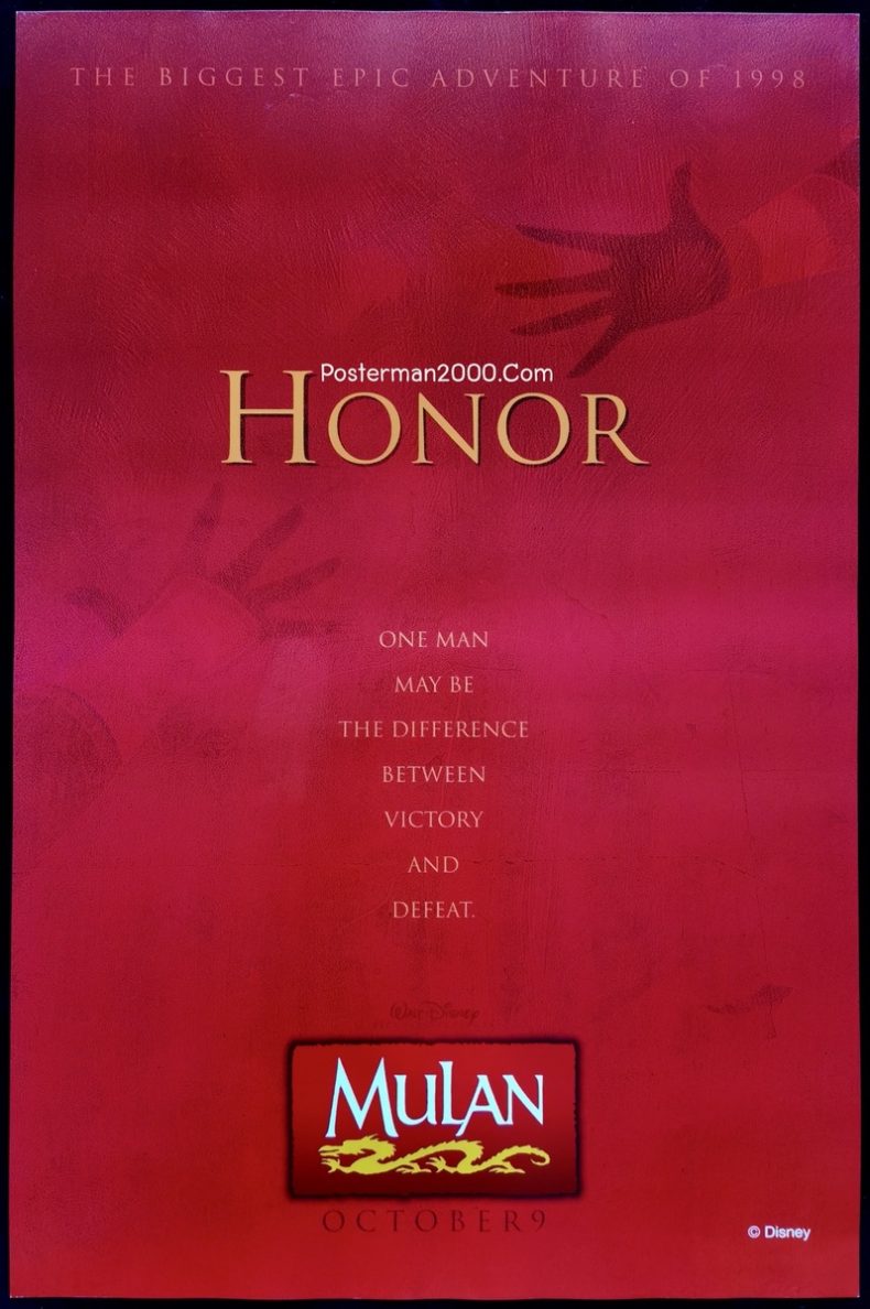 Mulan มู่หลาน (ฉบับการ์ตูน) Honor – Posterman 2000