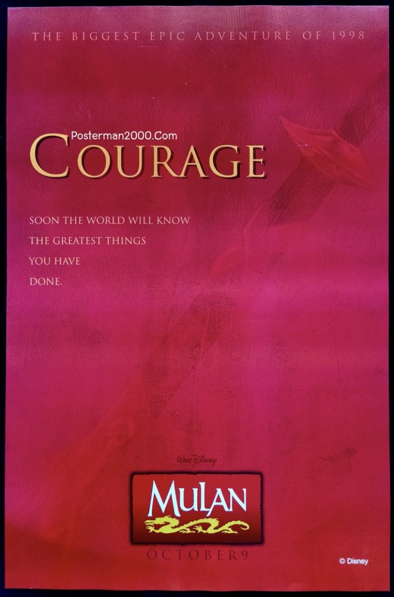 Mulan มู่หลาน (ฉบับการ์ตูน) Courage – Posterman 2000