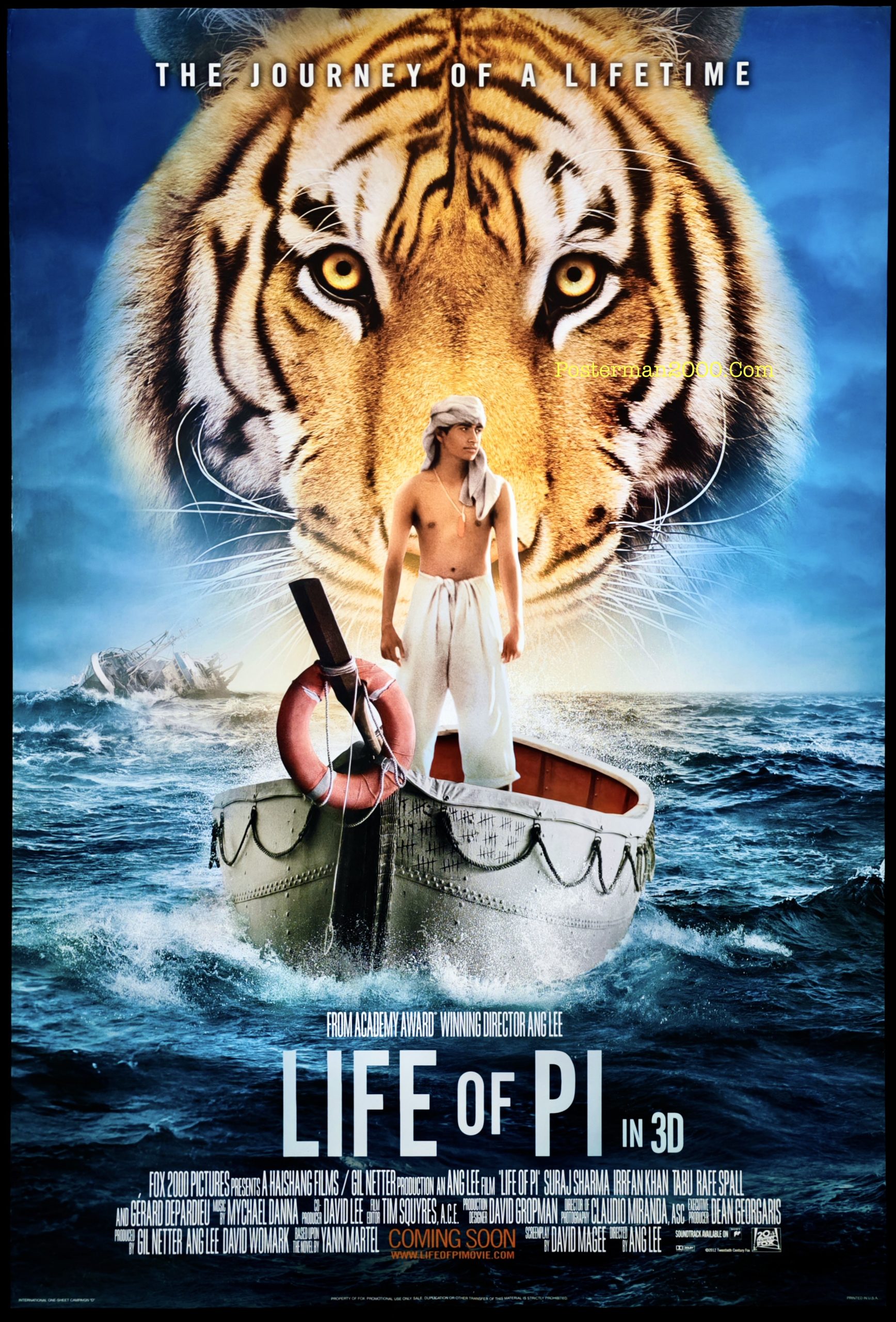 Life of Pi ชีวิตอัศจรรย์ของพาย (แบบที่ 2) – Posterman 2000
