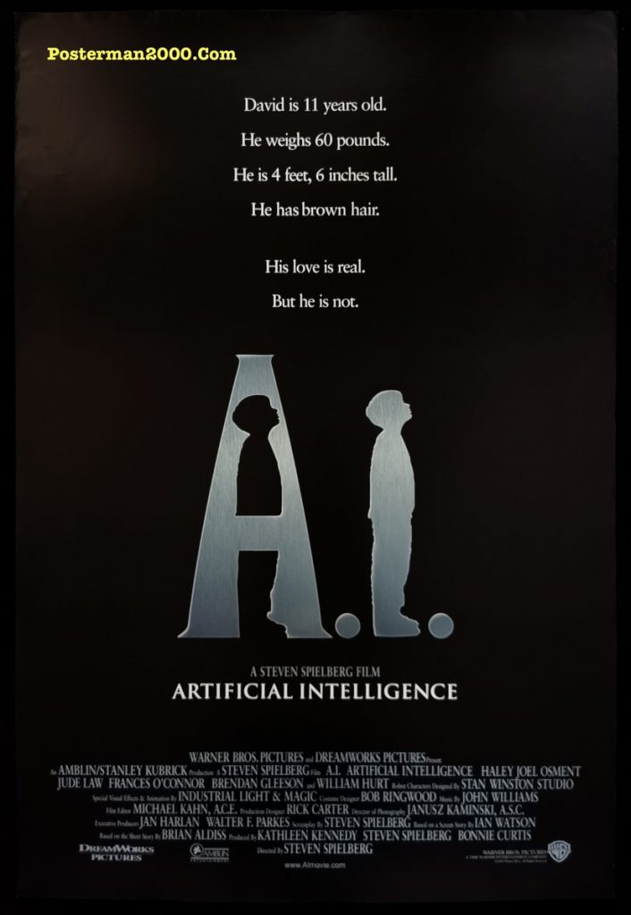 A.I. Artificial Intelligence จักรกลอัจฉริยะ (แบบแรก) – Posterman 2000