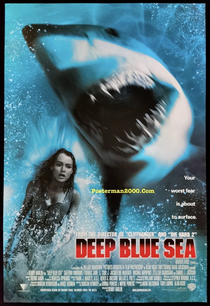 Deep Blue Sea ฝูงมฤตยูใต้มหาสมุทร – Posterman 2000