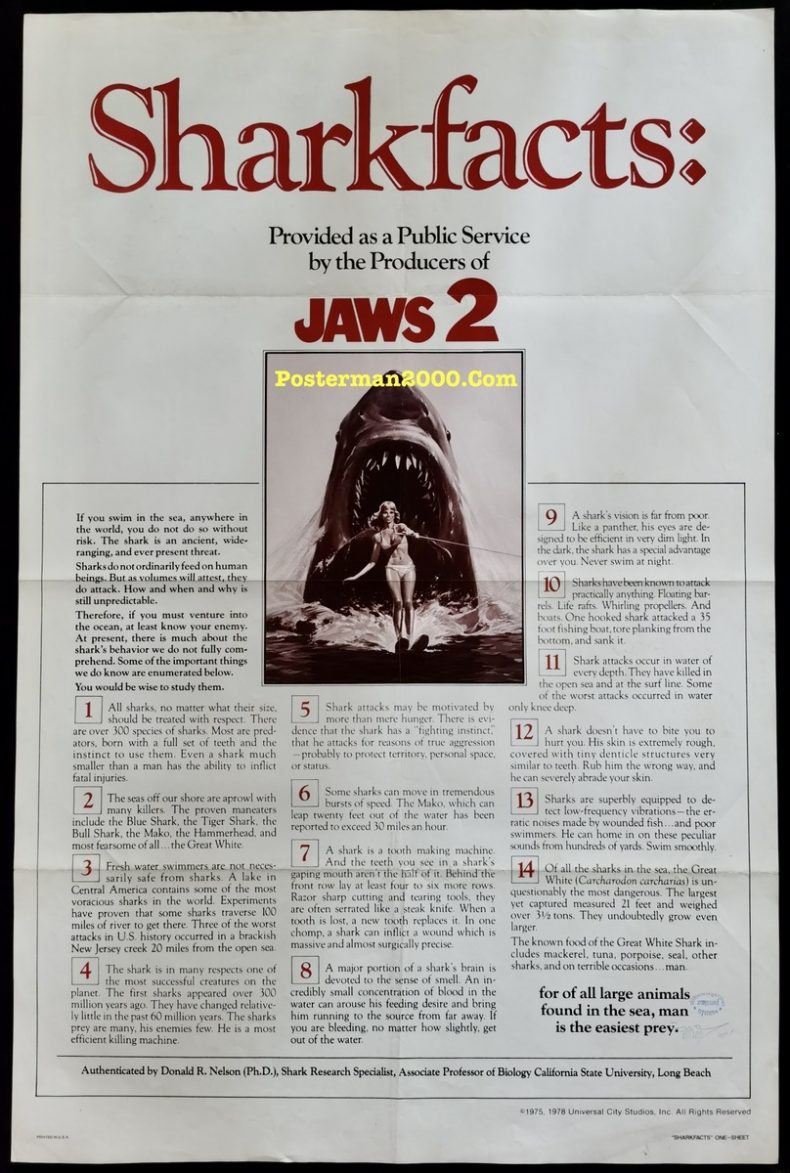Jaws 2 จอว์ส ภาค 2 (แบบที่ 3) – Posterman 2000
