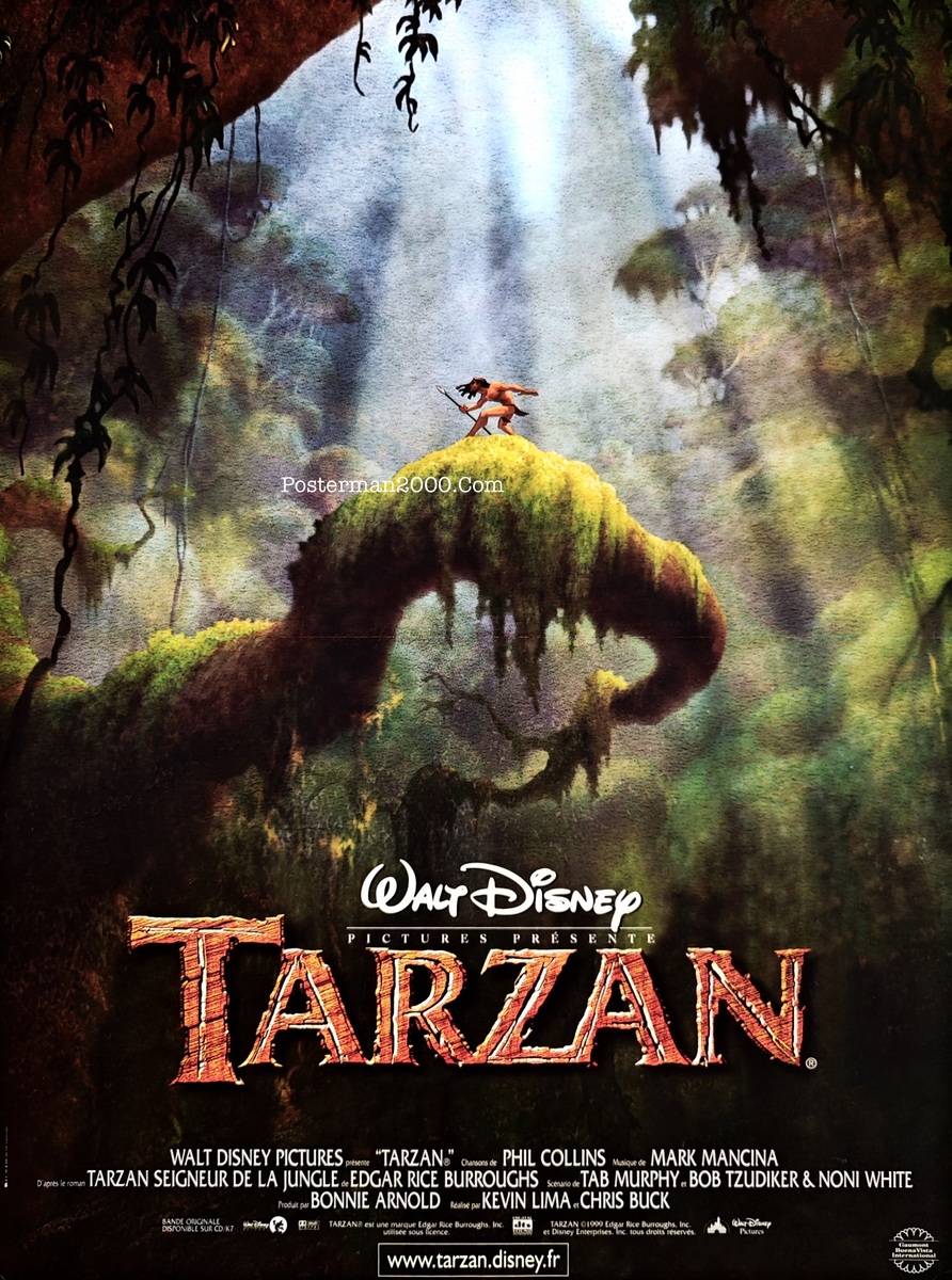 Tarzan ทาร์ซาน (แบบแรก) แถมพิเศษ ใบปิดหนังฝรั่งเศส – Posterman 2000