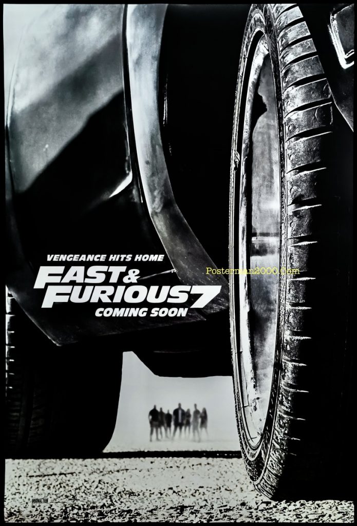 Fast and the Furious 7 : Furious 7 เร็ว…แรงทะลุนรก 7 (แบบแรก) – Posterman 2000