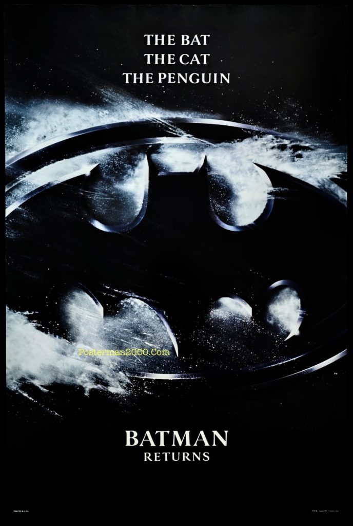 Batman Returns แบทแมน รีเทิร์นส ศึกมนุษย์เพนกวินกับนางแมวป่า (แบบแรก-โลโก้) – Posterman 2000