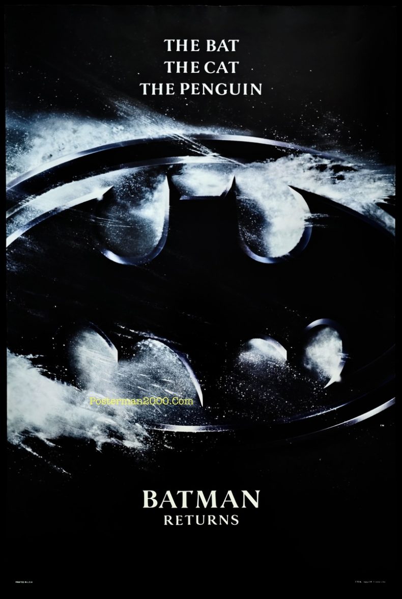 Batman Returns แบทแมน รีเทิร์นส ศึกมนุษย์เพนกวินกับนางแมวป่า (แบบแรก-โลโก้) – Posterman 2000