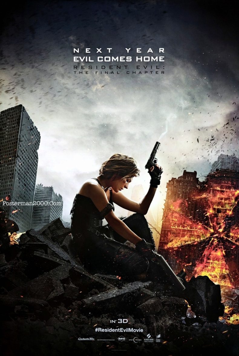 Resident Evil 6-Resident Evil: The Final Chapter อวสานผีชีวะ (แบบแรก) – Posterman 2000